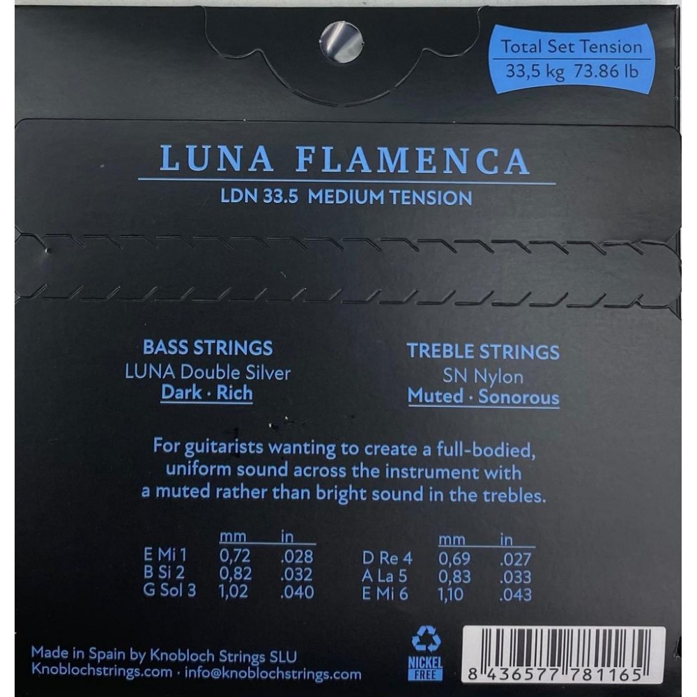 Knobloch Luna DS SN Medium 33.5 Juego de Cuerdas